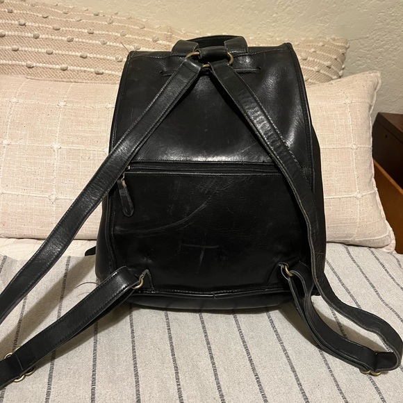 Coach | Bags | Vintage Coach Black Leather Backpack | Poshmark